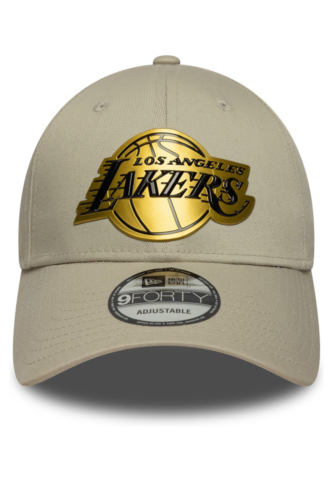GORRA NEW ERA BEIGE LAKERS METALLIC 9FORTY LOSLAK