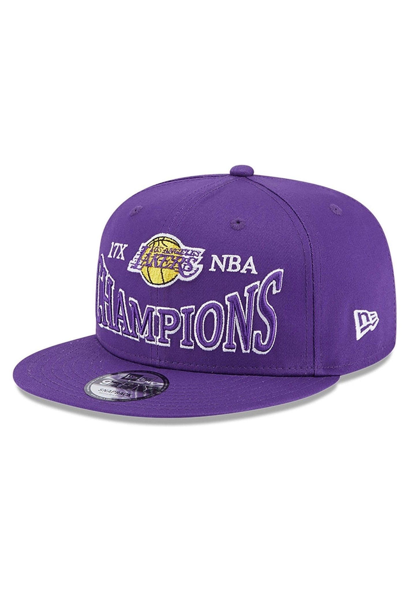 ¡Gorra morada New Era Lakers campeones con parche 9FIFTY!