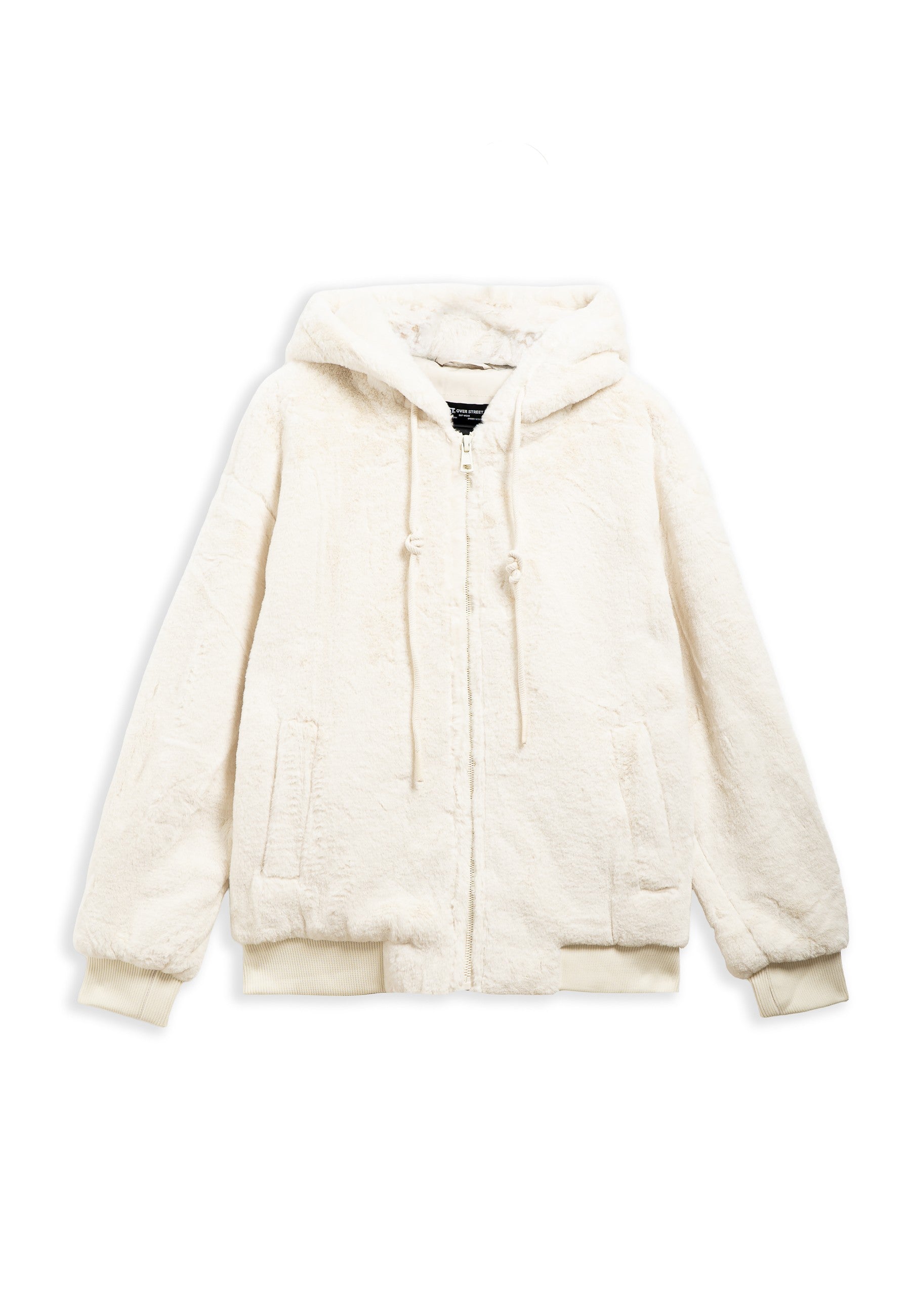 POLAR BLANCO LOS ANGELES HOODED BORG JACKET