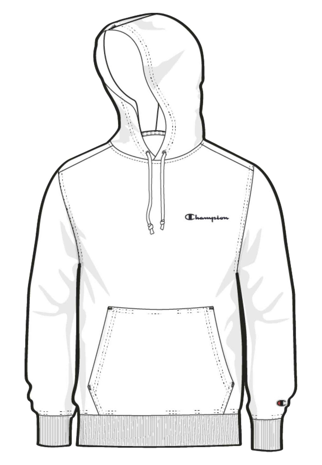 SUDADERA CHAMPION BLANCA SMALL EMBROIDERED LOGO HOODIE