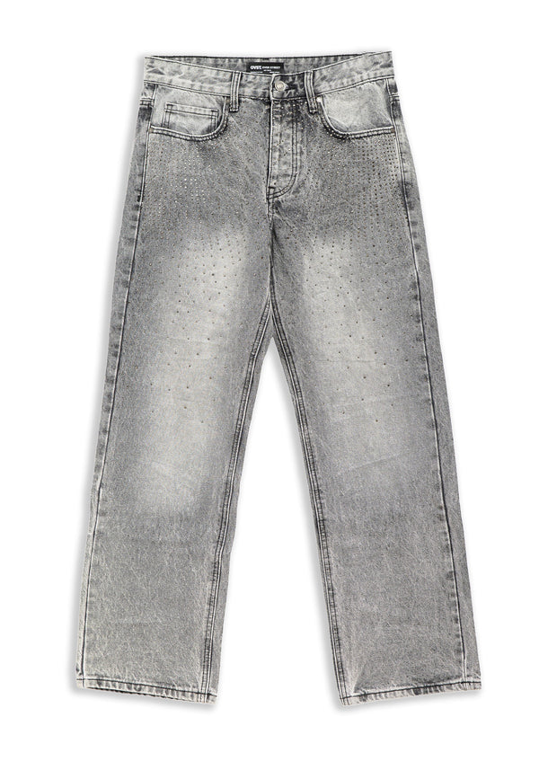 VAQUERO GRIS GASTADO WIDE LEG GLOW PANT